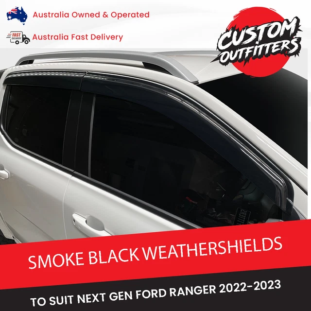 NEW FORD RANGER Raptor 2022-2023 Smoke Black Weathershield Window ...
