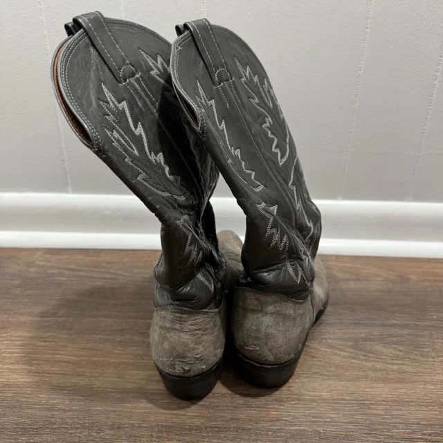 VTG NOCONA GRAY Cowboy Boots Men’s Sz 8.5 Classic Country STAIN £54.16 ...
