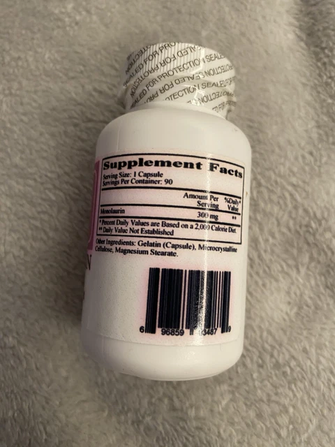 ECOLOGICAL FORMULAS, MONOLAURIN, 300mg, 90 Capsules - Cardiovascular ...