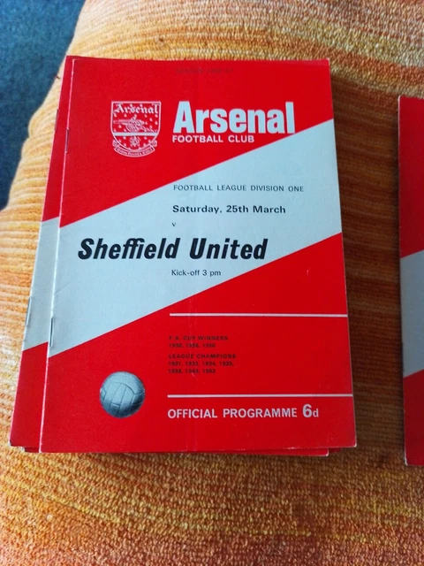 13 X ARSENAL 1966/67 Home Programmes (46) £12.99 - PicClick UK