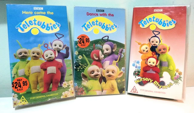TELETUBBIES 1997/8 : 3 popular VHS Tapes Including Dance and Nursery ...