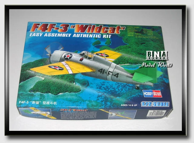 HOBBYBOSS MODEL KIT 80219 1/72 Grumman F4F-3 Wildcat #80219 $12.50 ...