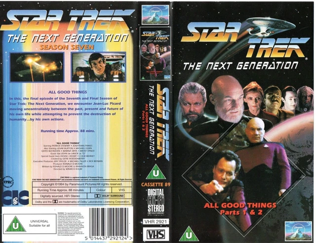 STAR TREK TNG Next Gen Season 6 VHS Video Tape Cover Cassette 89 £0.49 ...