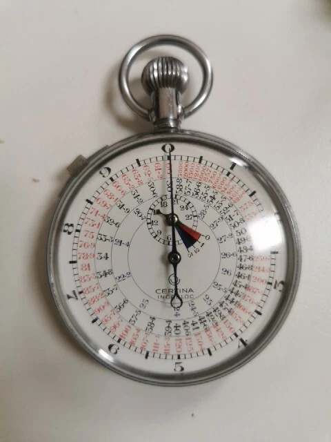 QUALITY VINTAGE CERTINA Incabloc Artillery Chronograph Stopwatch 3364 ...