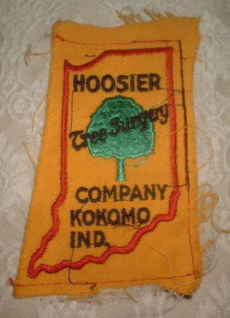 PATCH EMBLÈME BRODÉ Vintage Hoosier Tree Surgery Co. Kokomo Indiana ...