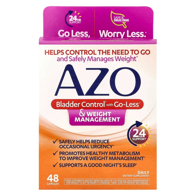 AZO BLADDER CONTROL & Weight Management, 48 Capsules - Safe & Effective ...