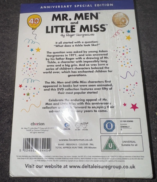 MR MEN AND Little Miss Six DVDs 40th Anniversary Special Edition £5.44 ...