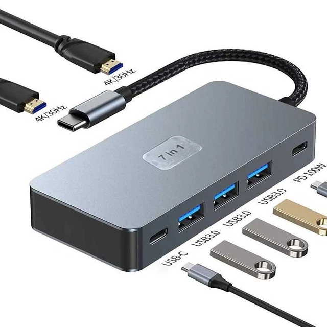 FOR LENOVO IDEA Tab Pro (2025)/Tab M11 - 2 Port HDMI TV Adapter 7-in-1 ...