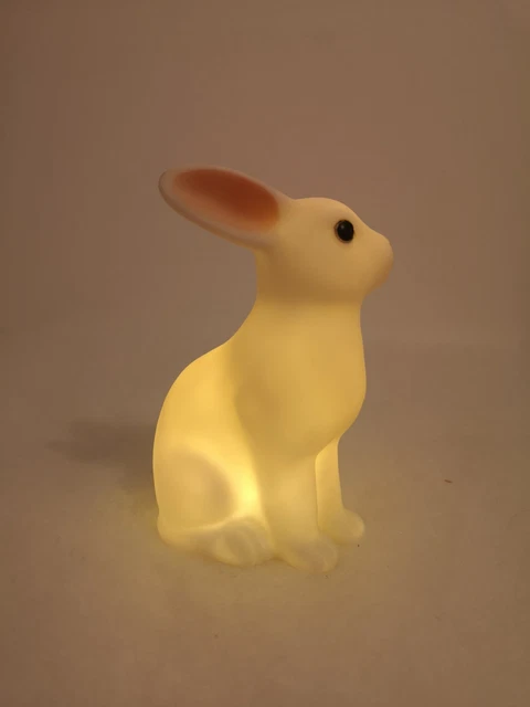 LED NIGHT LIGHT Woodland Rabbit Battery Powered Easter Bunny Decoration ...