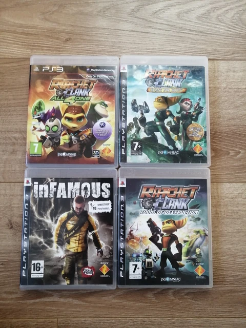 PS3 GAME BUNDLE - Infamous and three Ratchet & Clank Games £21.00 ...