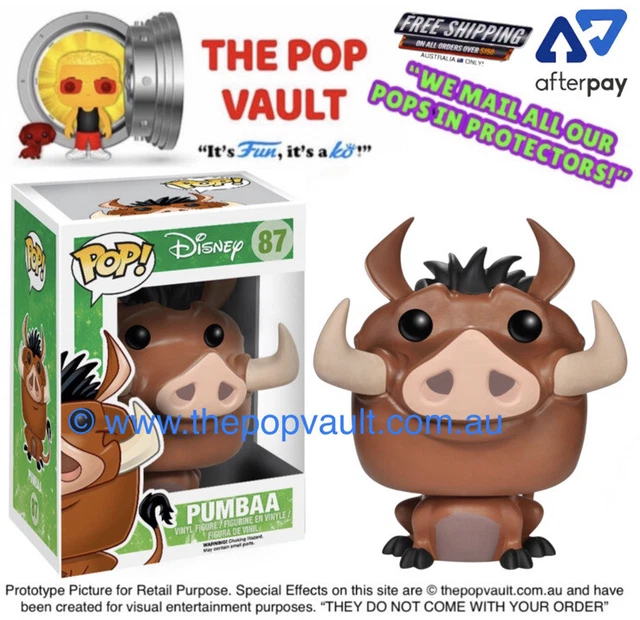 FUNKO POP VINYL Disney Pixar The Lion King #87 Pumbaa Bnib Vaulted Rare ...