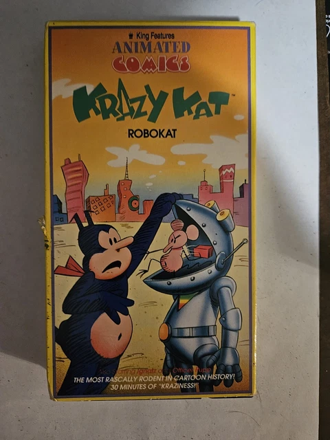 KRAZY KAT ROBOKAT 1990 King Features Animated Comics Vhs £1.20 ...