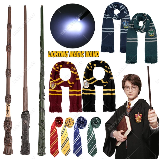HARRY POTTER HOGWARTS Wizard Hermione LED Magic Wand Stick Scarf Tie ...