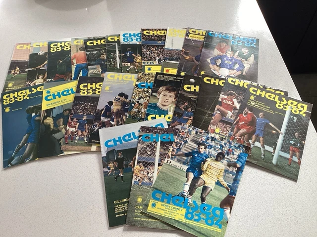 CHELSEA FC HOME Football Programmes 1983/84 Full Season Collection Of ...