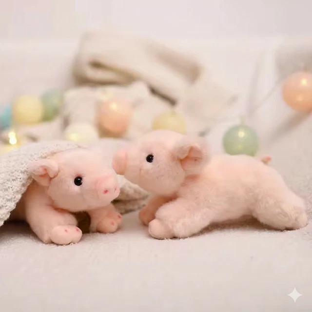 ESSA PIG, REALISTIC Cute Little Pig Plush Stuffed Animal 40 cm ...