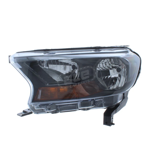 FORD RANGER 2015-2019 Headlight Headlamp Black Passenger Nearside Left ...