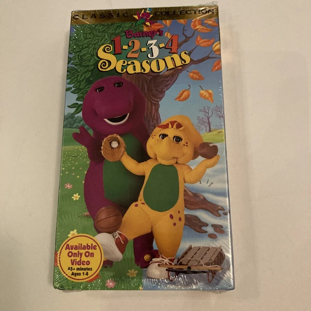 BARNEY - BARNEYS 1-2-3-4 Seasons (VHS, 1996) Ultra Rare Brand New And ...