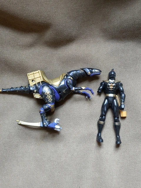 POWER RANGERS DINO Thunder Black Ranger Raptor Rider, Missing Arm £7.50 ...