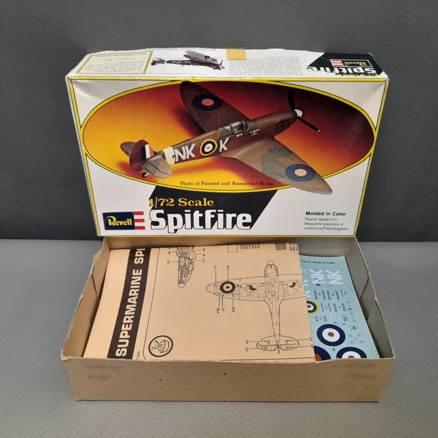 VINTAGE SPITFIRE KIT 1978 Revell H-50 1:72 Scale 100% Parts Unbuilt ...