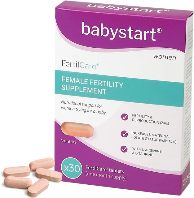 FERTILITY SUPPLEMENTS FOR Women - FertilCare 30 Tablets, 1 Month Supply ...