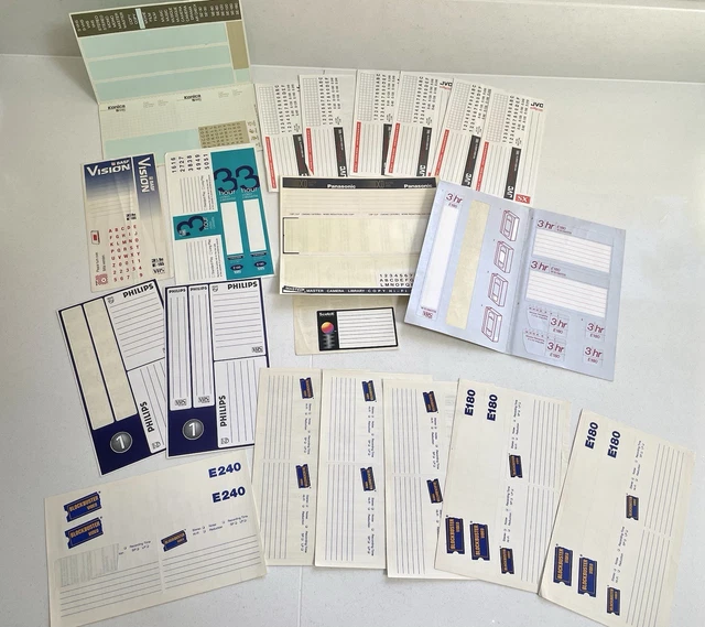 UNUSED VHS TAPE Stickers Blockbuster Video Scotch E180 E240 Vcr ...