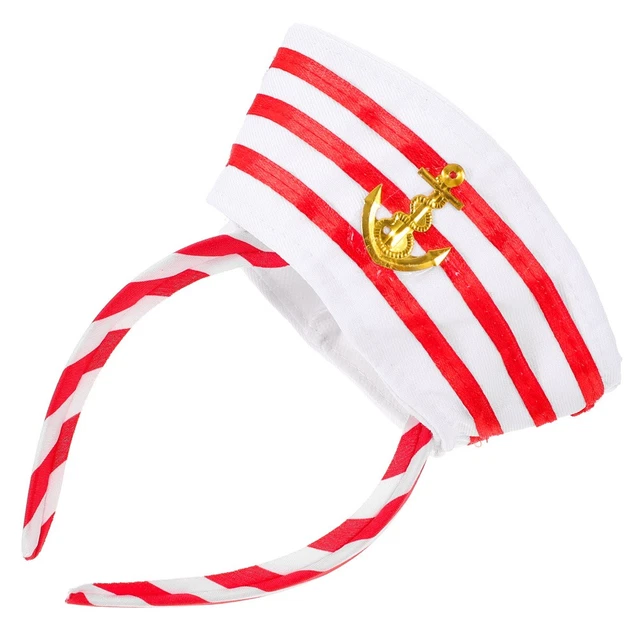 SAILOR COSTUME ACCESSORIES Captain Hat Headband Boating Gifts for Men ...