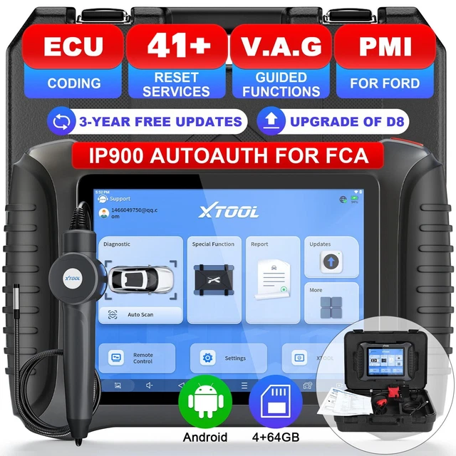 XTOOL IP900 OBD2 Diagnosegerät ECU Codierung Bidirektionales Scan-Tool ...