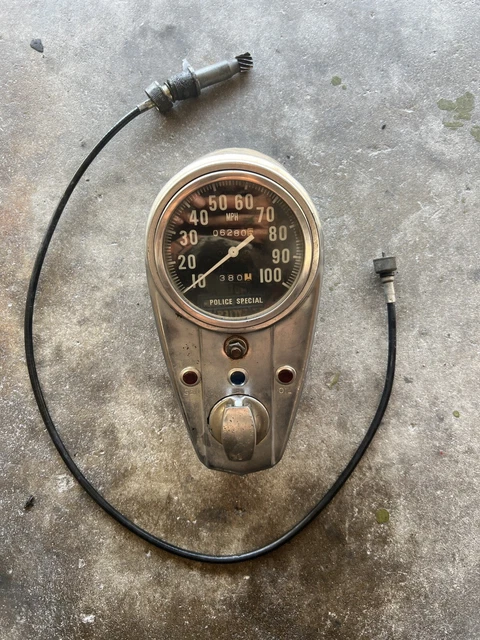 HARLEY DAVIDSON POLICE Special Speedometer And Dash With Cable $333.69 ...