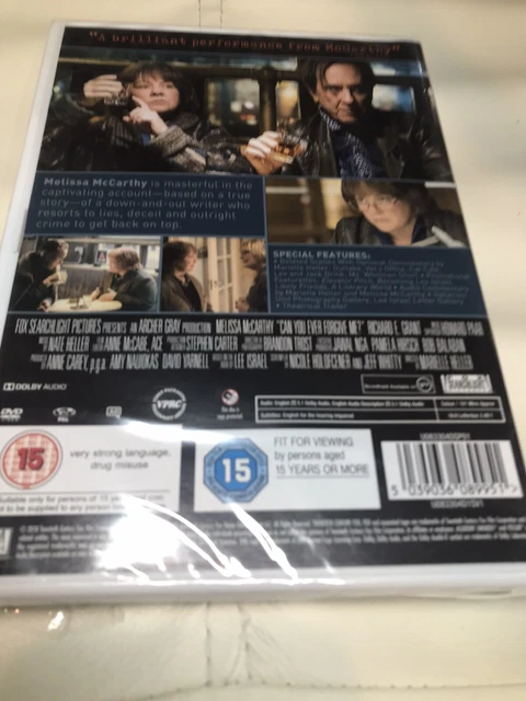 CAN YOU EVER Forgive Me DVD Melissa McCarthy 2018 True Life Forger ...