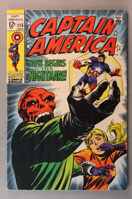CAPTAIN AMERICA #115 *1969* "Now Begins The Nightmare!" Stan Lee & John ...