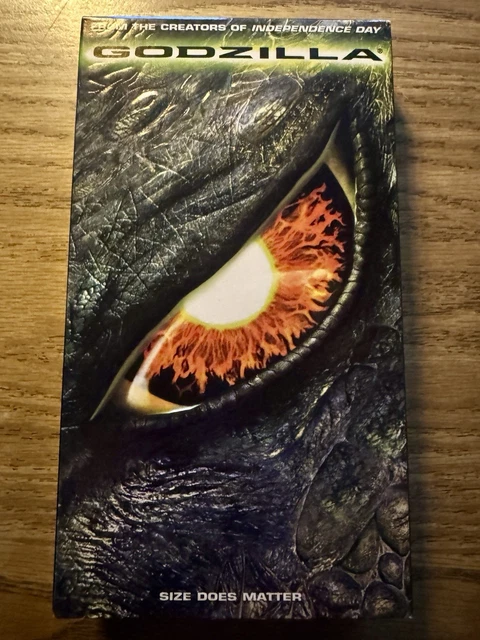 GODZILLA (VHS, 1998) Matthew Broderick, Jean Reno, Maria Pitillo ...