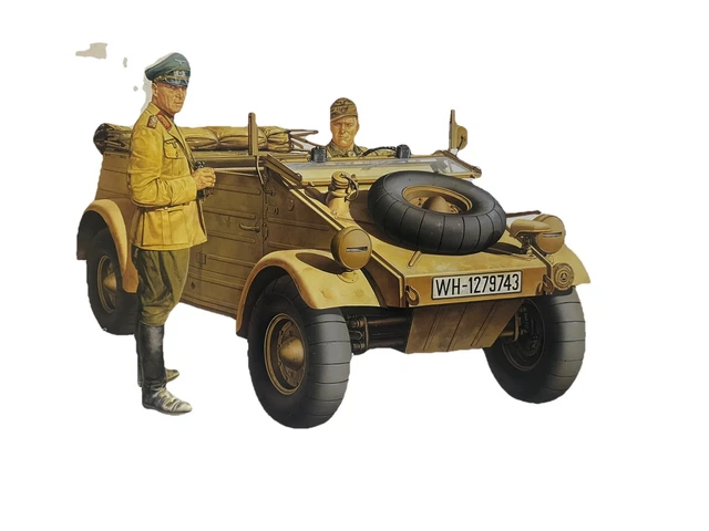 TAMIYA 1:16 KUBELWAGEN Type 82 Africa-Corps w/Rommel Model kit 36202 ...