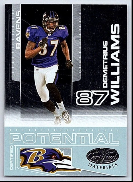 2007 MATÉRIAUX CERTIFIÉS feuilles potentiel Demetrius Williams CP-3 ...