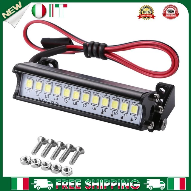 ~ UNIVERSAL 55MM 12 LED Model Car Roof Light for RC Climbing Car ...
