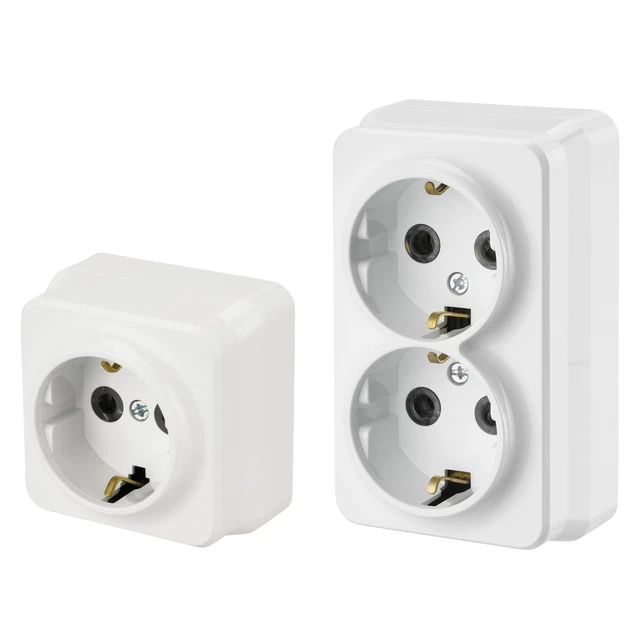 FLUSH-MOUNTED SOCKET G1 pure white - flush-mounted socket mounting ...