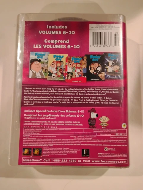 FAMILY GUY: PART 2 (Volumes 6-10 DVD, Seasons 5-9) $29.99 - PicClick CA