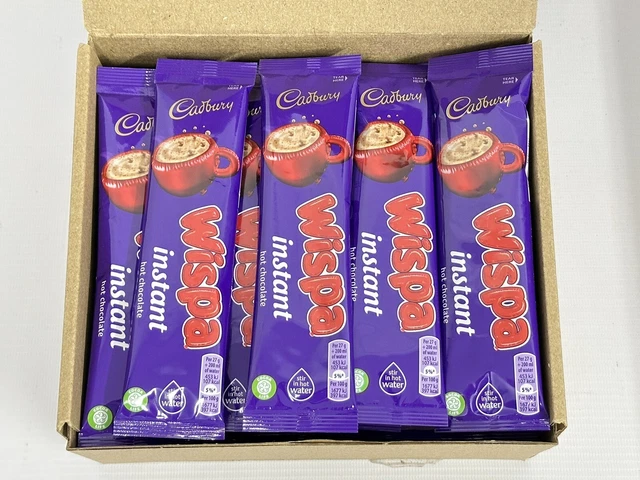 CADBURY WISPA INSTANT Hot Chocolate Drink Stickpack Sachets, 27g (Pack ...