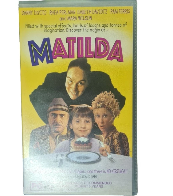 MATILDA VHS VIDEO Tape Danny Devito Mara Wilson Family Movie Vintage ...
