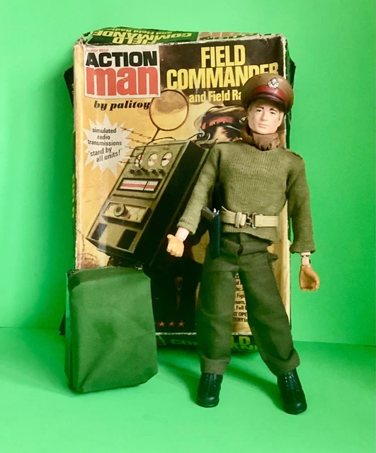 VINTAGE .. 1974 Action Man .. Field Commander & Radio .. Boxed .. £49. ...