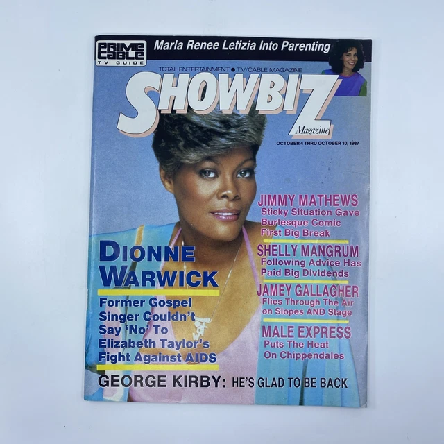SHOWBIZ MAGAZINE OCT 4 - Oct 10 1987 Dionne Warwick, Jimmy Mathews ...