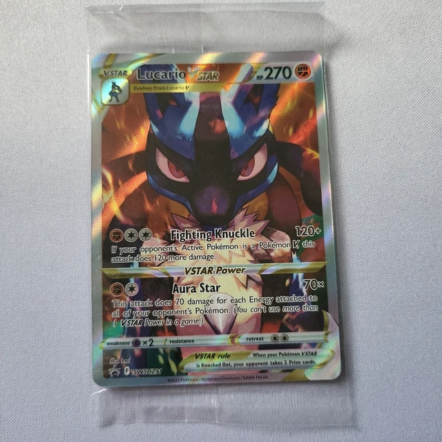 POKEMON CARD LUCARIO VSTAR SWSH291 Crown Zenith ETB Promo Card SEALED ...