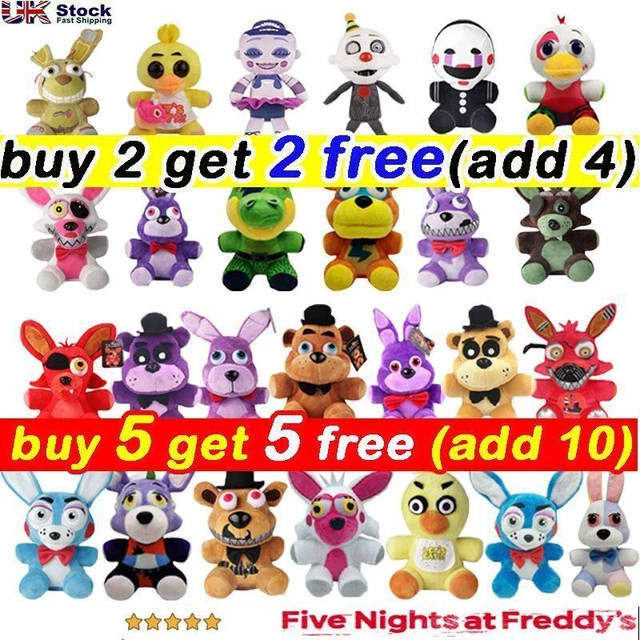 FNAF FIVE NIGHTS at Freddy's Plush Toys Stuffed Doll Soft Plushie Foxy ...