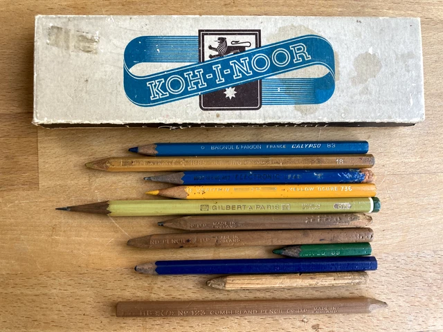 KOH-I-NOOR HARDTMUTH CZECH vintage cardboard pencil box various vintage ...