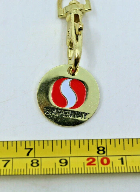 SAFEWAY GROCERY STORE Supermarket Cart Coin Collectible Logo Keychain ...