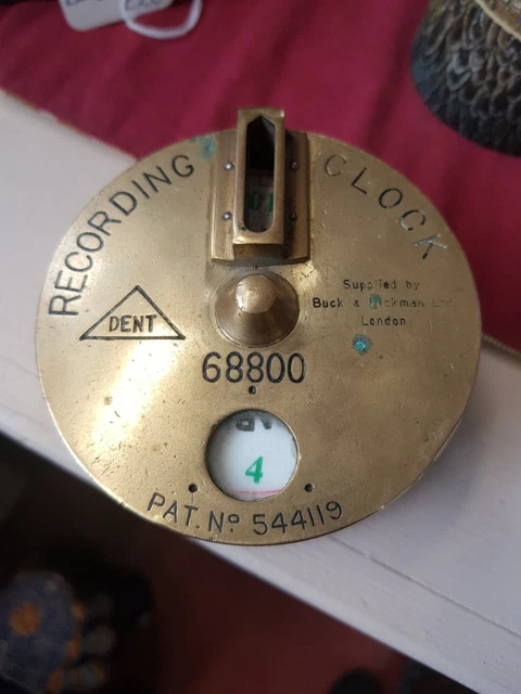 DENT BRASS RECORDING Clock, Night Watchman, Tell Tale Big Ben Antique ...