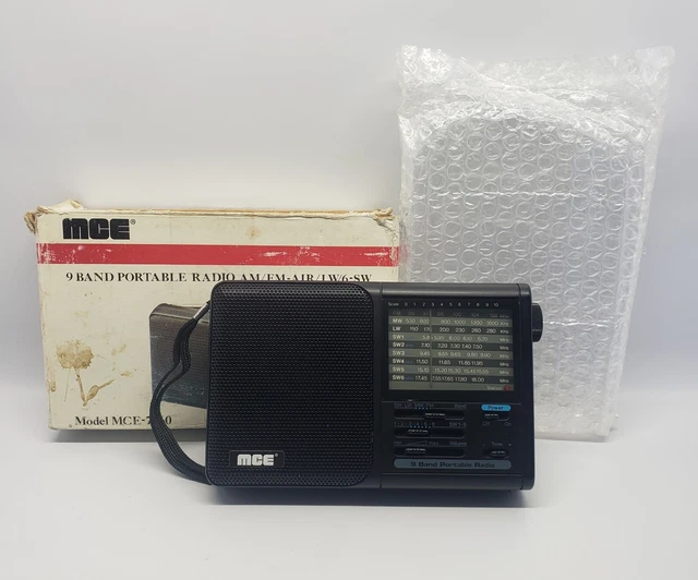 VINTAGE 9 BAND Portable Radio Model MCE-7760 AM/FM/-AIR/LW/6-SW $22.97 ...