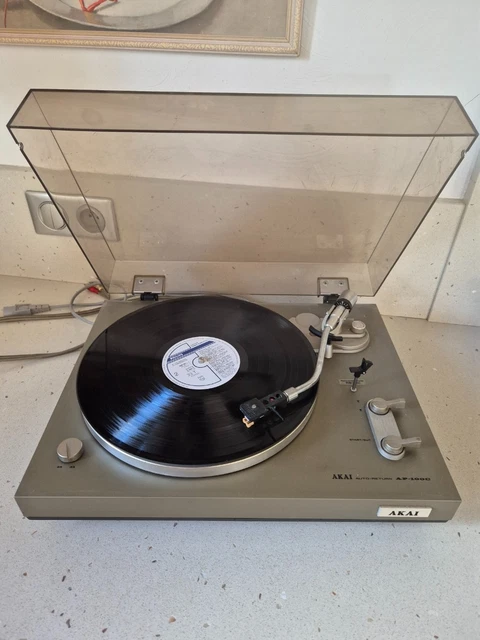 PLATINE VINYLE HIFI AKAI AP-100C auto return belt drive turntable cell ...
