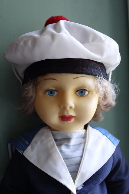 ANCIENNE POUPÉE MARINE nationale en tenue de marin bachi EUR 13,00 ...