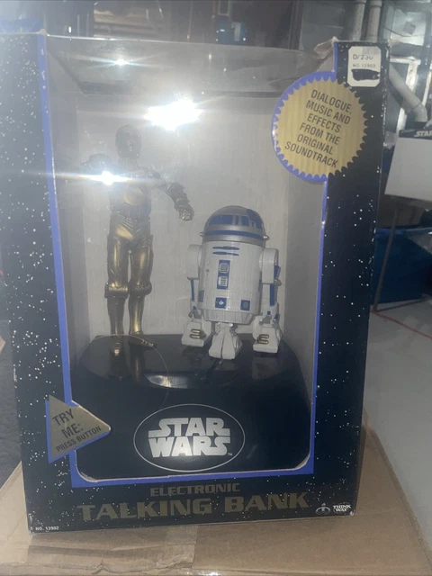 C-3PO & R2-D2 Electronic Talking Bank Thinkway Toys 1995 w Star Wars £ ...