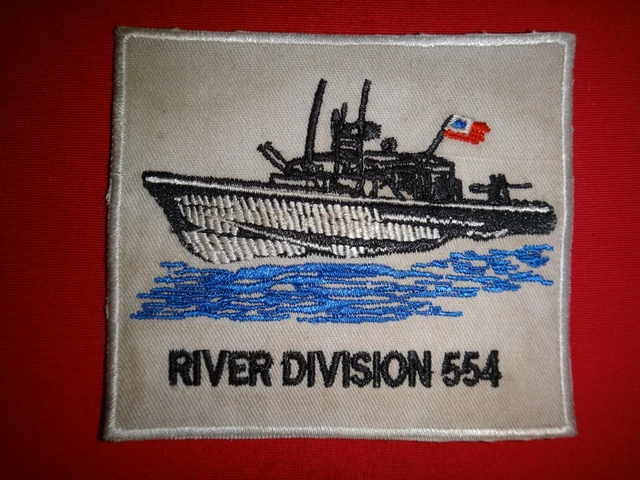 VIETNAM WAR PATCH US Navy PBR RIVER DIVISION 554 Mekong Delta Brown ...